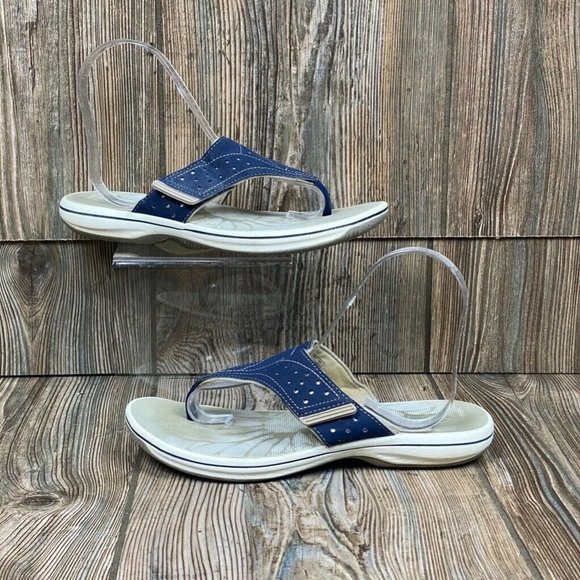 Clarks | Shoes | Clarks Collection Womens Flip Flop Sandal Blue 75 ...